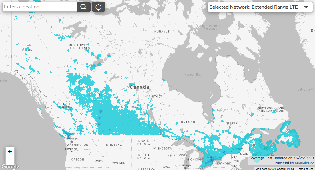 Couverture réseau cellulaire, carte antennes au Québec - Top-Plans